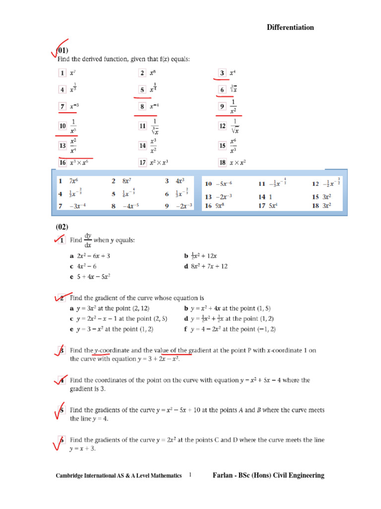 Differentiation | PDF