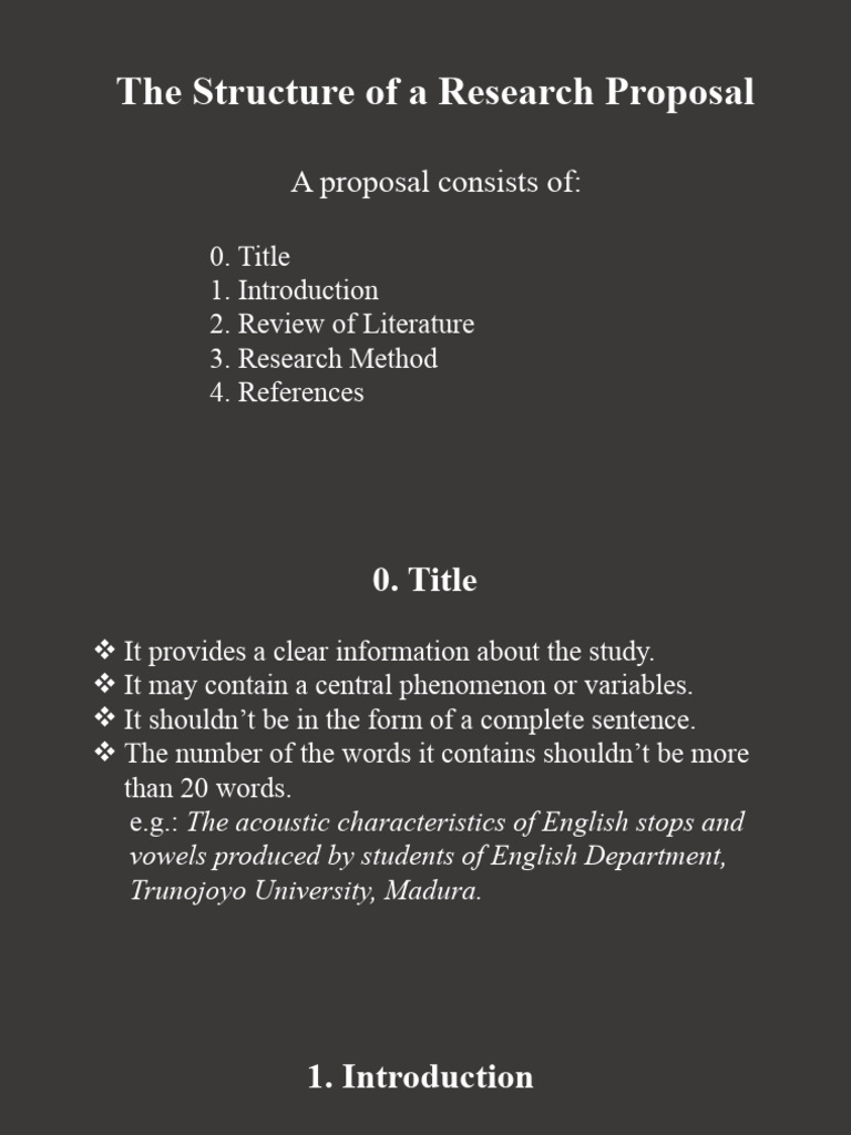 Structure of Research Proposal | PDF
