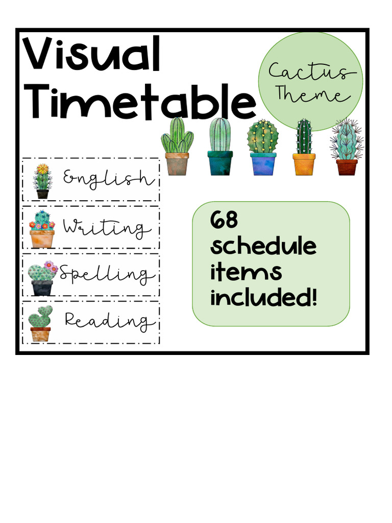 Visual Timetable: 68 Schedule Items Included! | PDF | Career & Growth ...