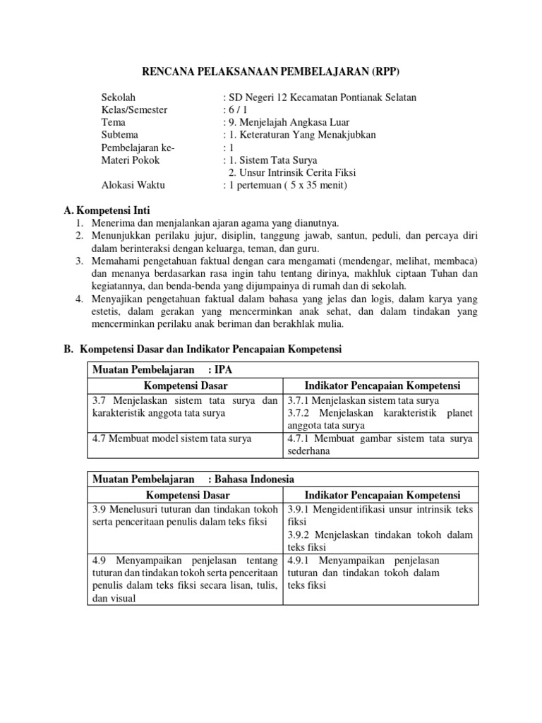 RPP Penilaian Kinerja 2024 | PDF