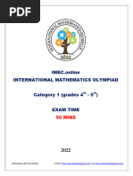 AMO Sample Paper - Class 5 | PDF | Elementary Mathematics | Elementary ...