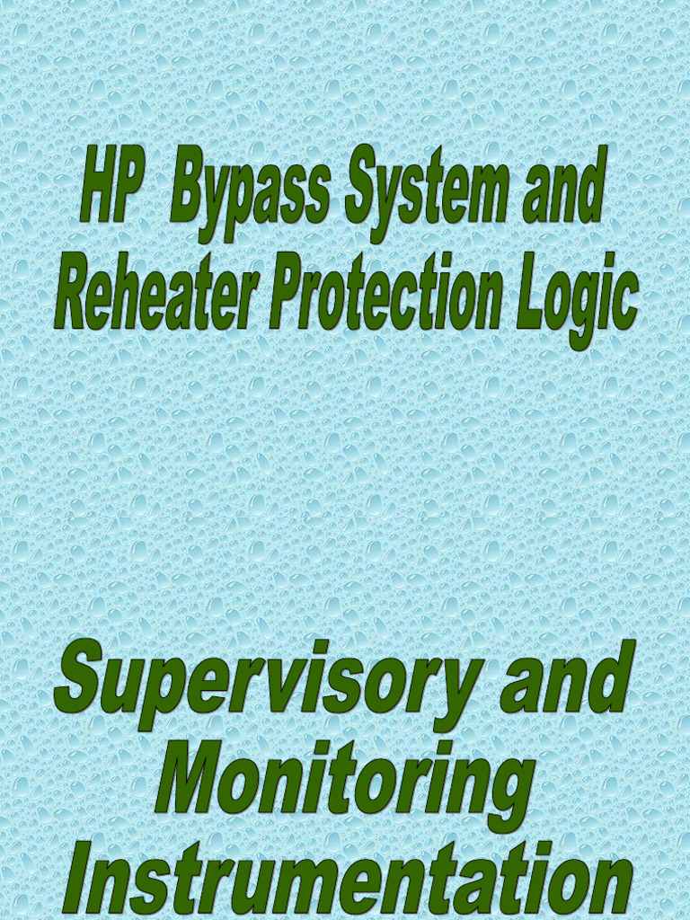 HP Bypass System and Reheater Protection Logic | PDF | Thermocouple | Valve