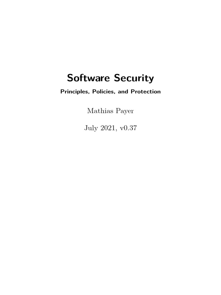 Software Security Pdf