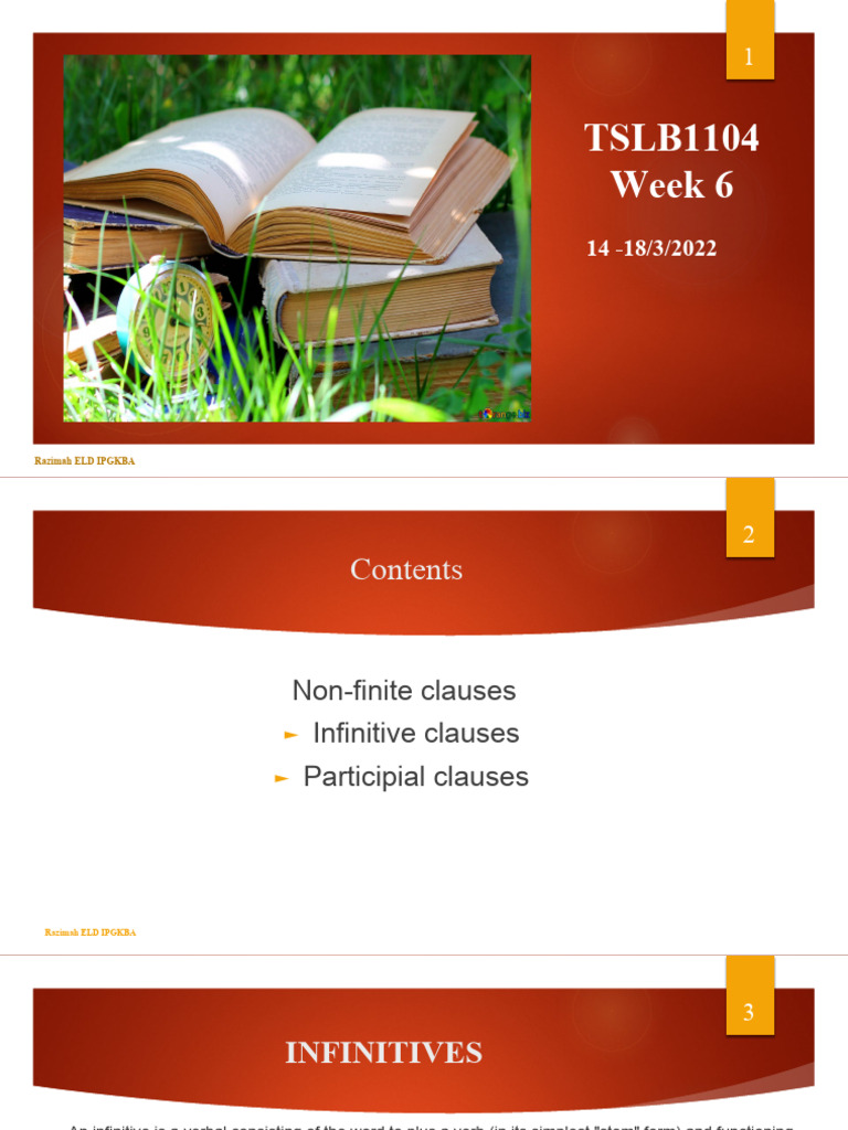 Understanding Infinitive Clauses in Grammar | PDF | Verb | Adverb