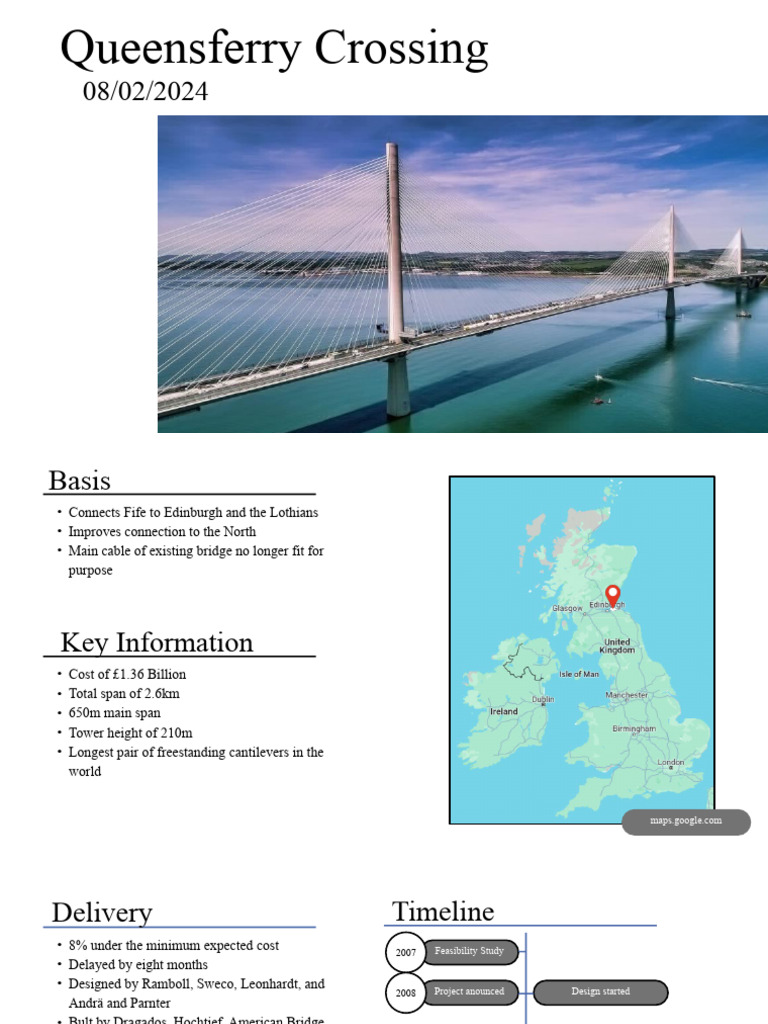 Queensferry Crossing Project Overview | PDF | Building Engineering ...