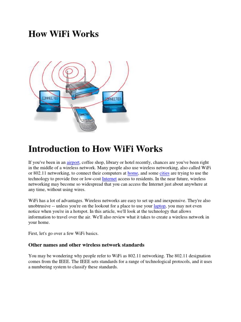 How Wifi Works: Other Names And Other Wireless Network Standards | Wi ...