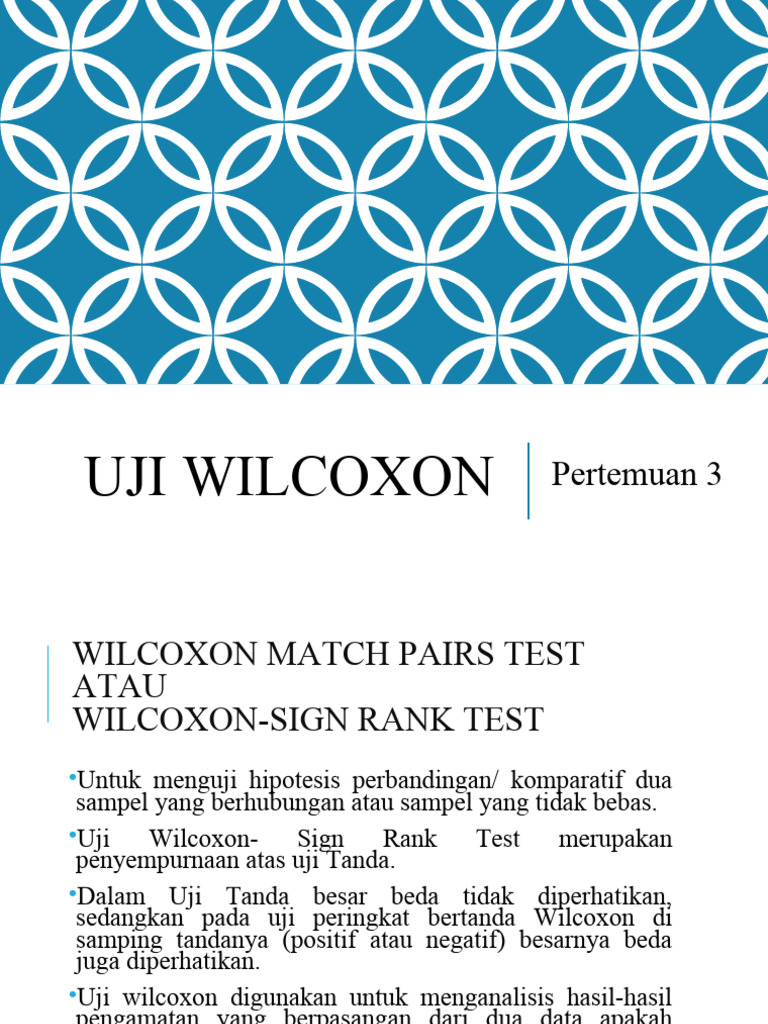 Uji Wilcoxon | PDF
