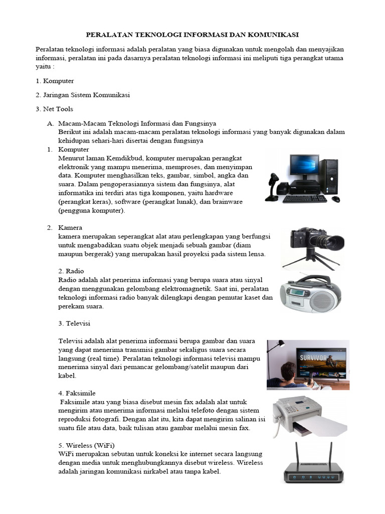 Peralatan Teknologi Informasi Dan Komunikasi | PDF