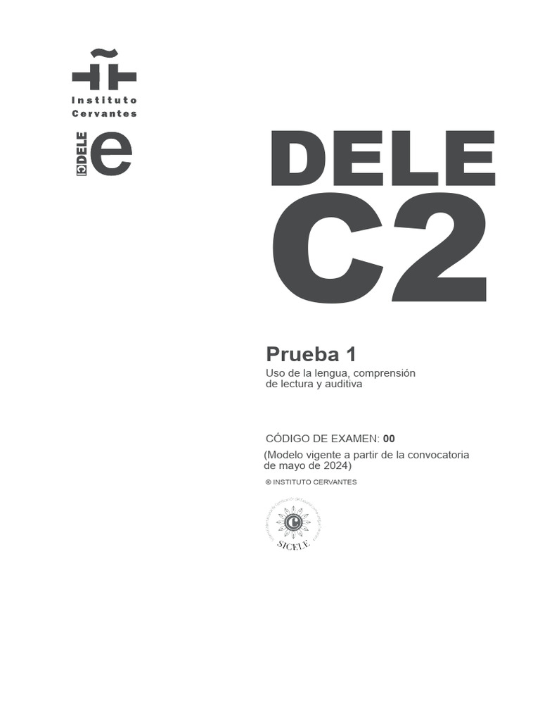 DELE c2 - examen modelo 2024 | PDF