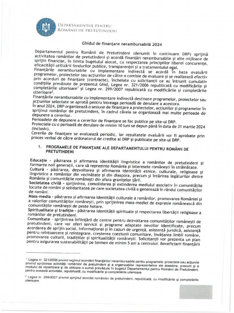 Ghidul de Finantare Nerambursabila 2024 1 | PDF