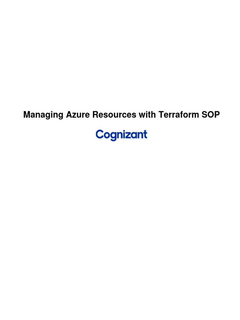 Microsoft Azure Beginner Sop Managing Azure Resources With Terraform Pdf Computers