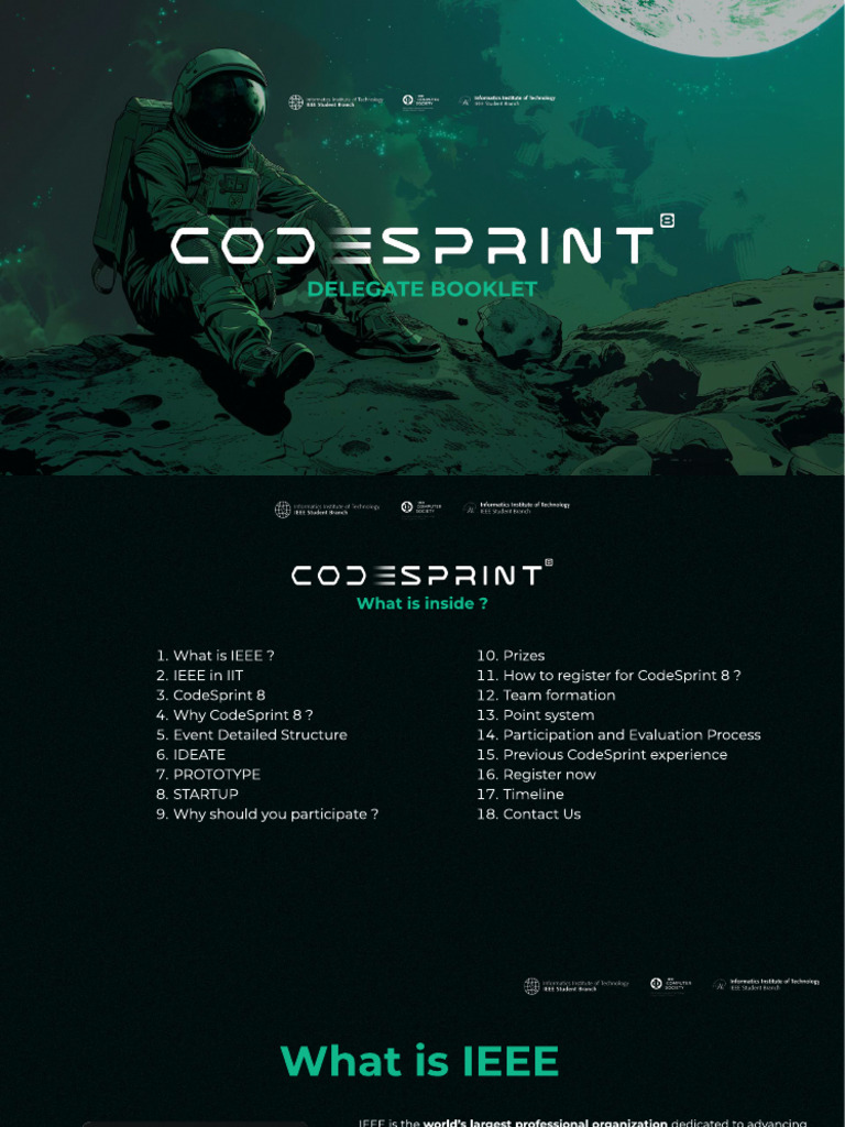 CODESPRINT 8 - Delegate Booklet | PDF | Startup Company | Small ...