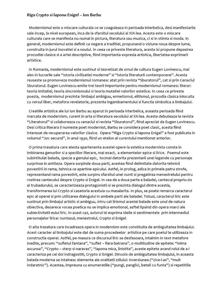 Riga Crypto Si Lapona Enigel Eseu | PDF