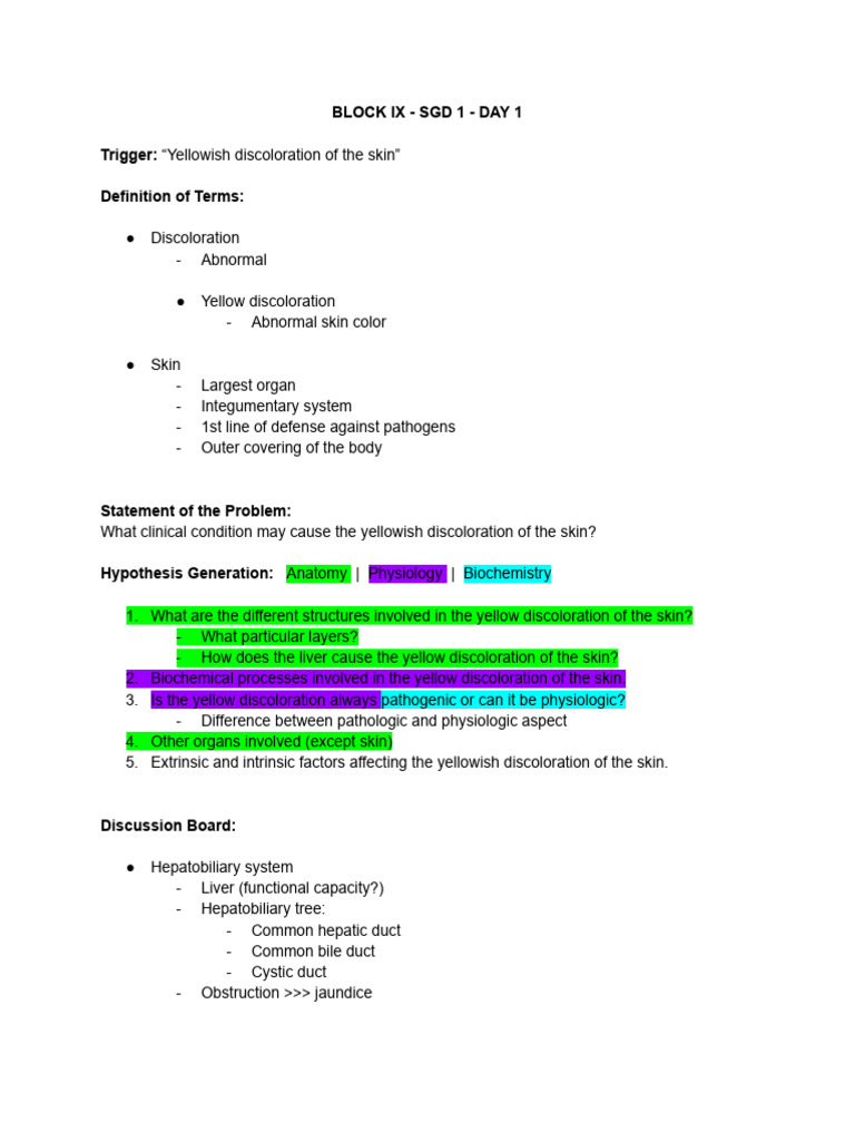 Block Ix SGD 1 Day 1 | PDF