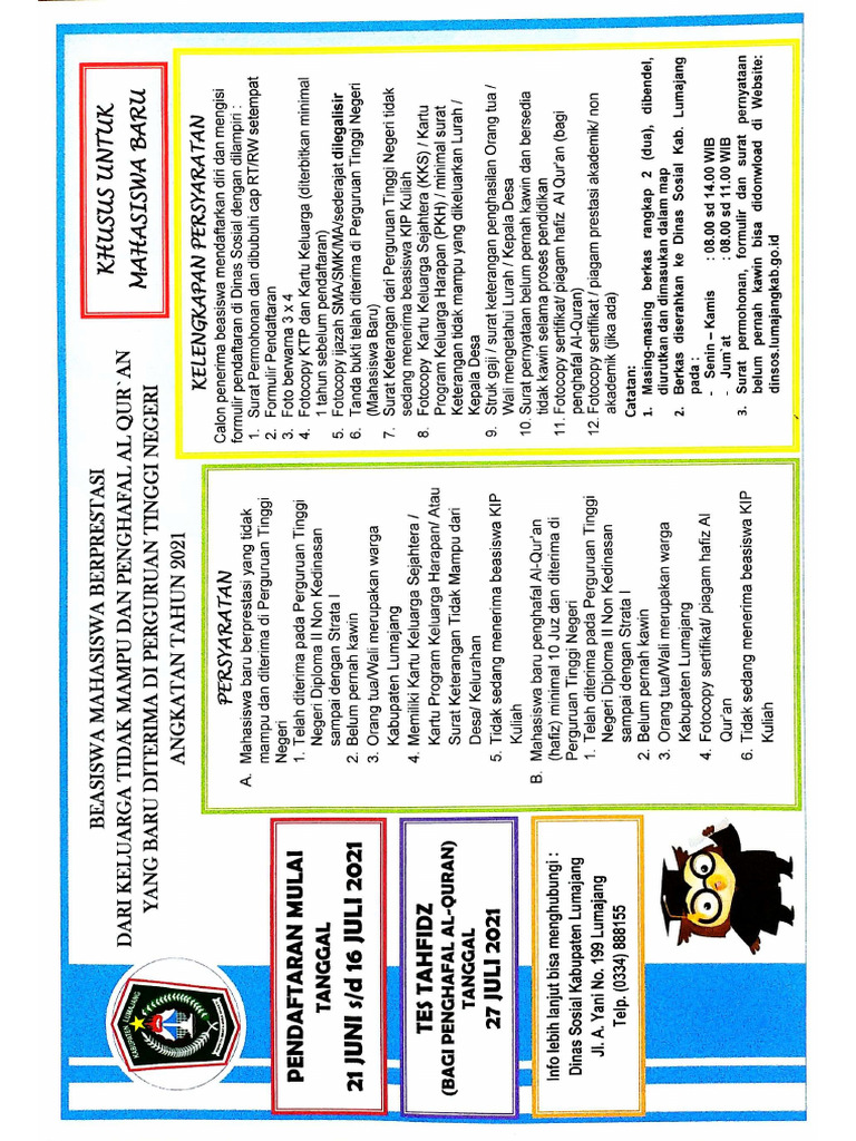 Brosur Beasiswa THN 2021 | PDF