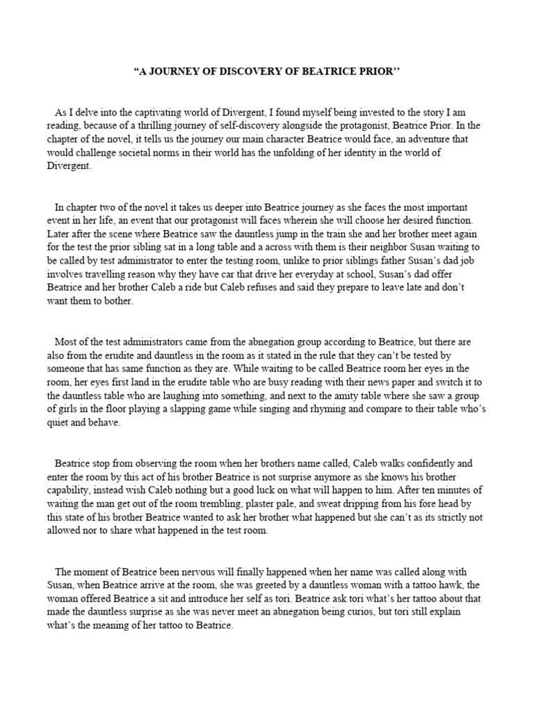 Divergent Summary | PDF | Divergent (Novel)