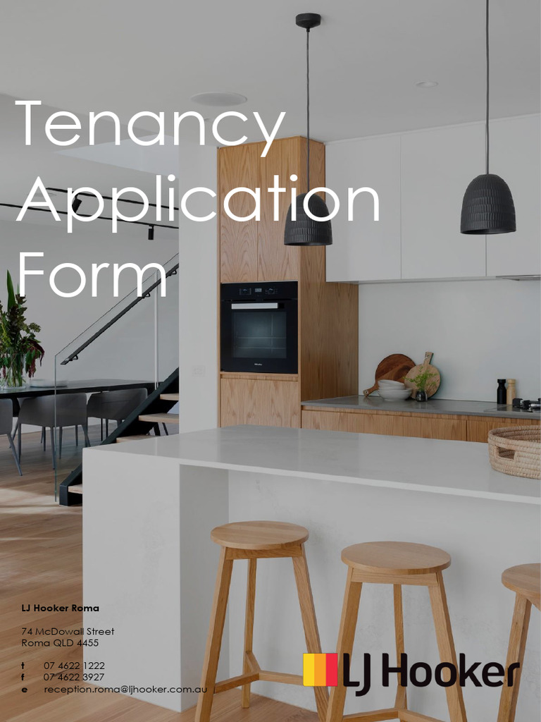 Application Form - LJ Hooker | PDF | Leasehold Estate | Lease