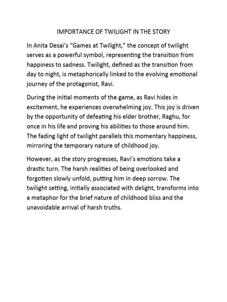 Twilight's Symbolism in Desai's Story | PDF | Art