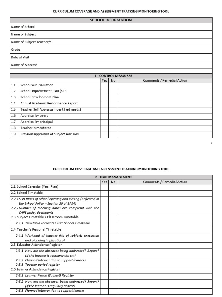 Tracking Tool | Download Free PDF | Educational Assessment | Curriculum
