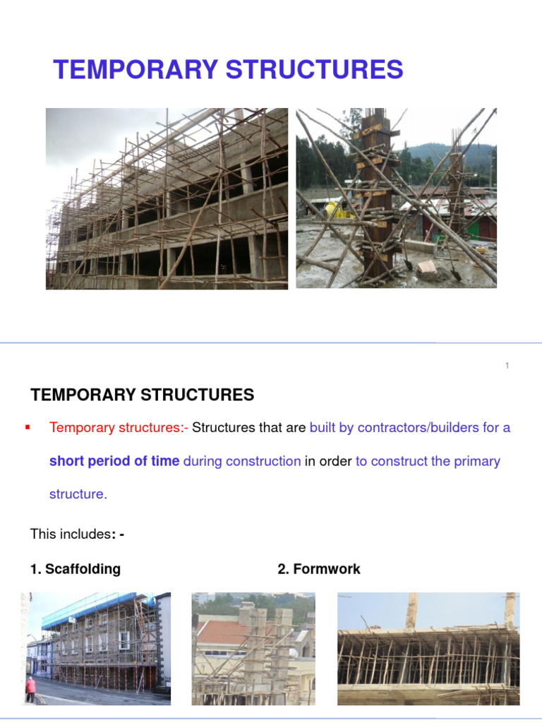 Temporary Structures | PDF | Scaffolding | Building Technology