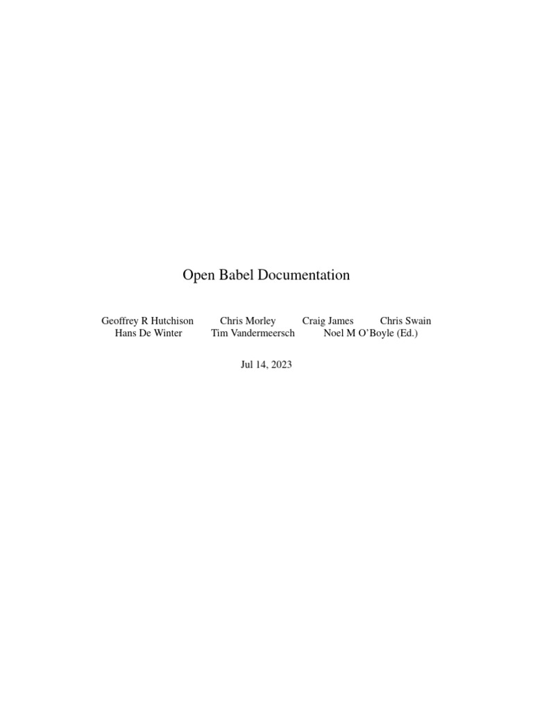 Open Babel | PDF