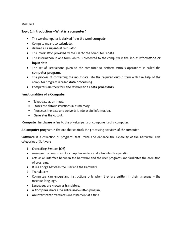 Module 1 and 2 | PDF | Programming | Computer Program