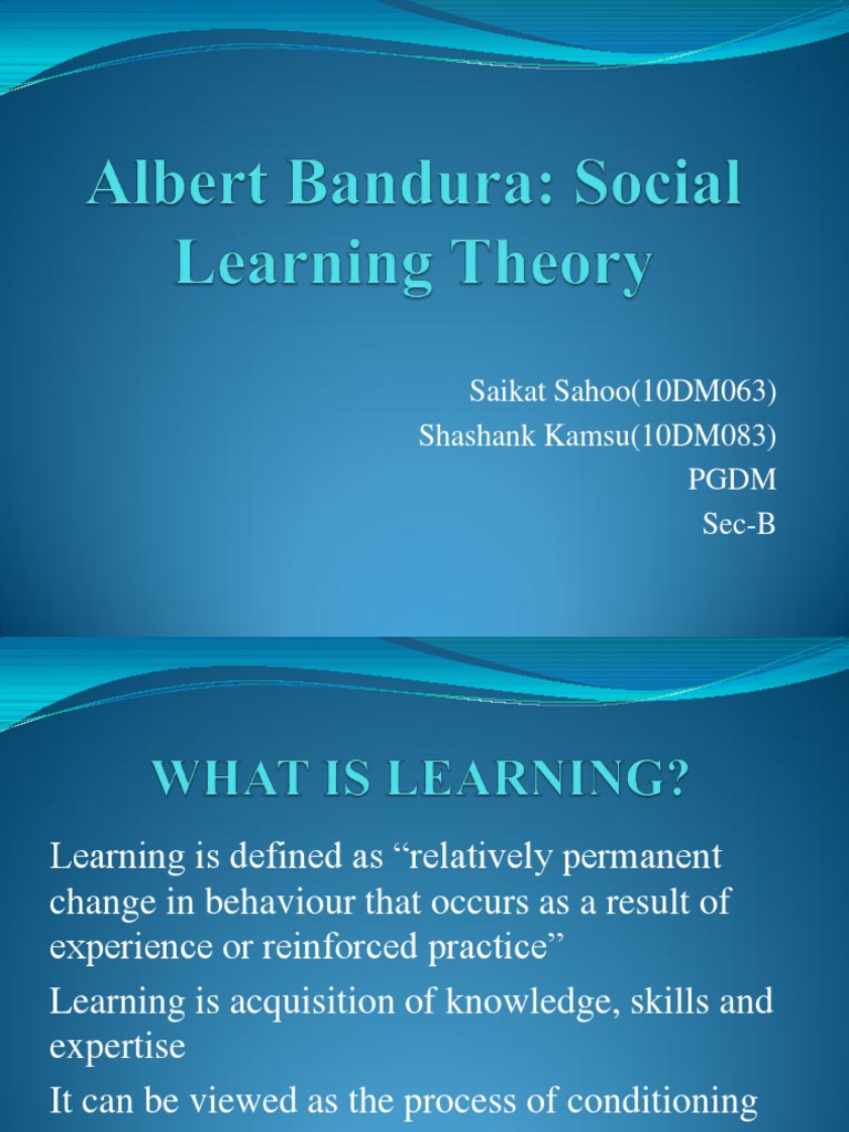 An Overview of Albert Bandura's Social Learning Theory and its Key ...