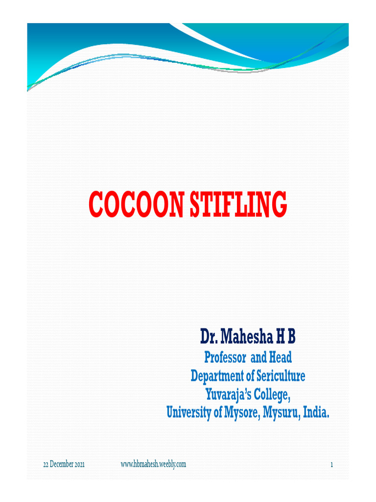 Cocoon Stifling | PDF | Pupa | Steam