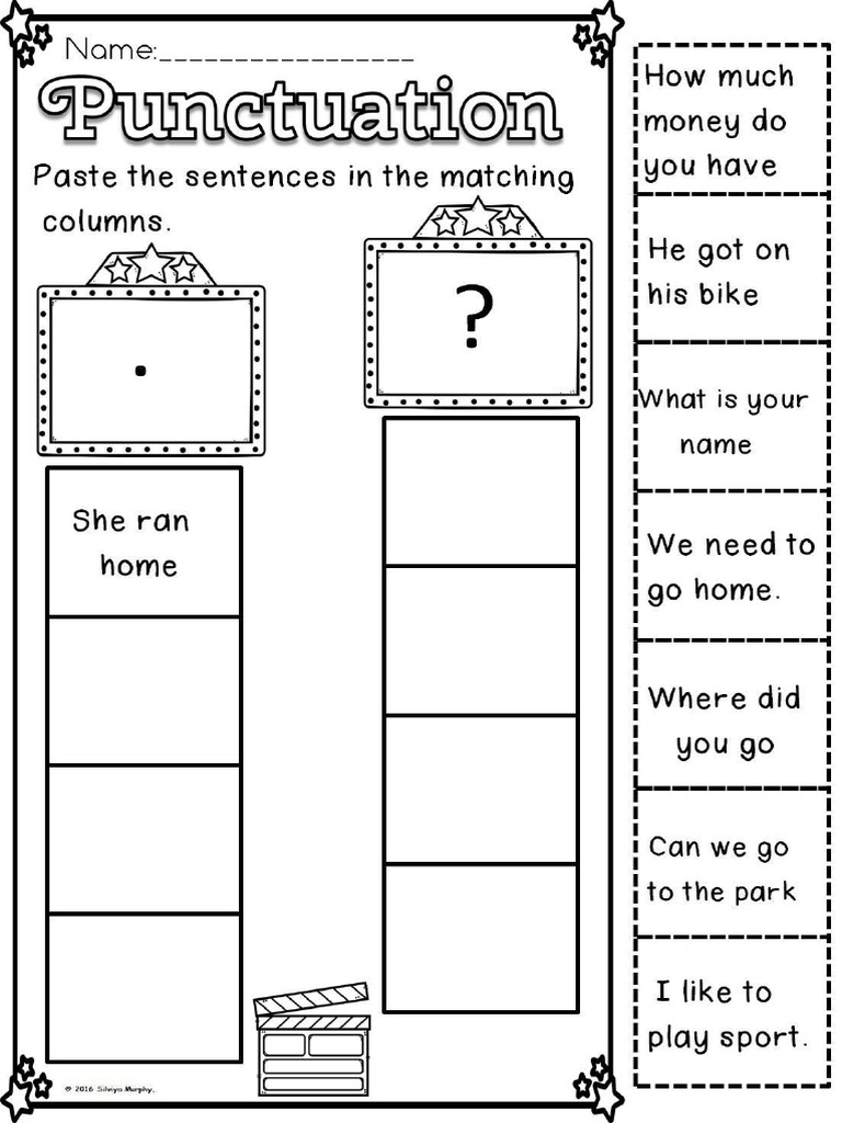 Punctuation Activity Sheet 2024 | PDF
