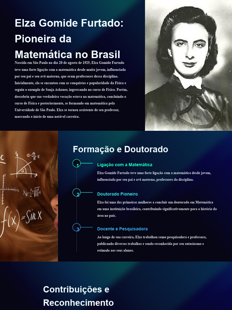 Elza Gomide Furtado Pioneira Da Matematica No Brasil | PDF | Física ...