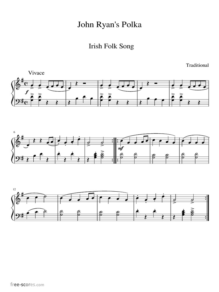 Traditional John Ryan Polka | PDF