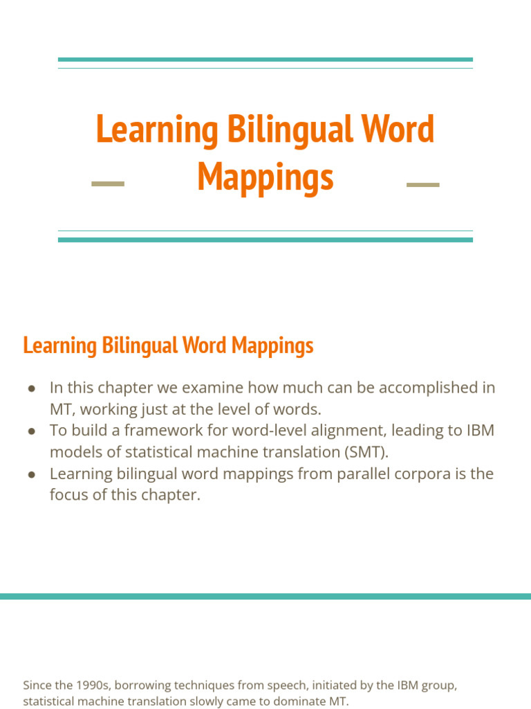 Learning Bilingual Word Mappings | PDF | Interpretation (Philosophy) | Grammar
