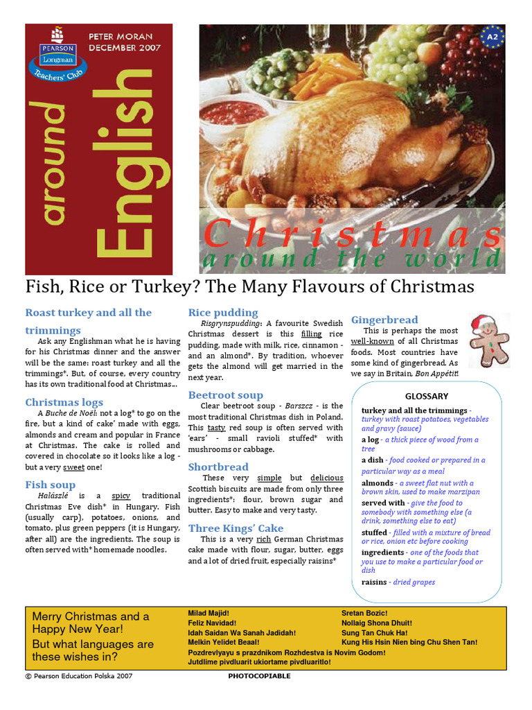 Student's Worksheet Rice, Tourkey - Flavours of Christmas | PDF | Soup ...