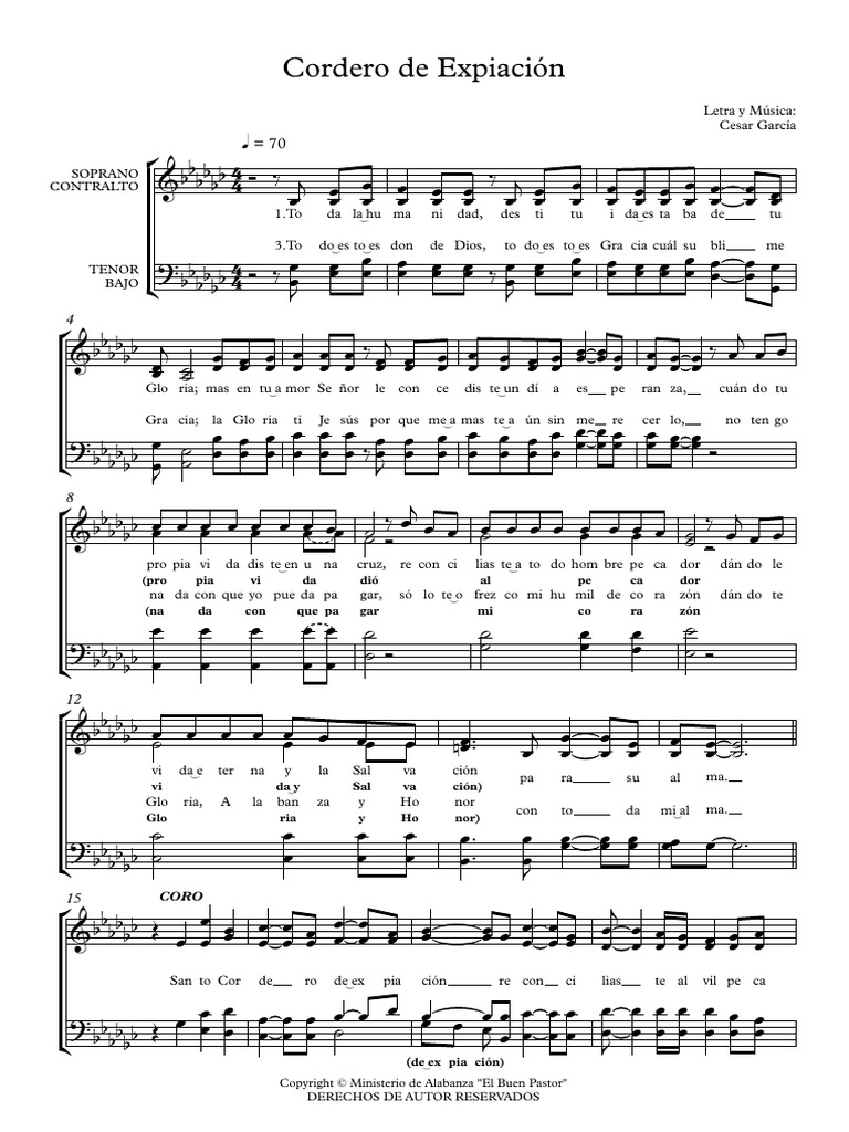 Cordero de Expiación Partitura | PDF