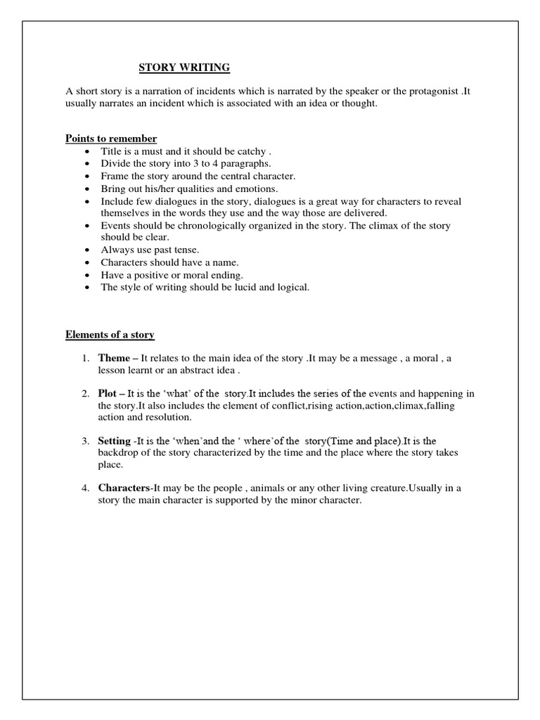 Storywriting | Download Free PDF | Plot (Narrative)