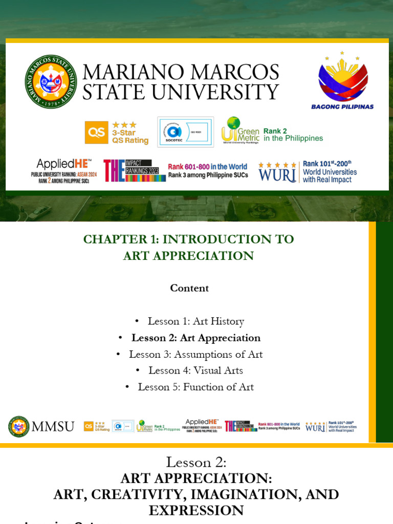 C1 Lesson 2 - Art Appreciation | PDF | Imagination | Creativity