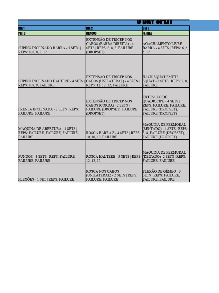 Nebfit Workout Plan PT - BR | PDF