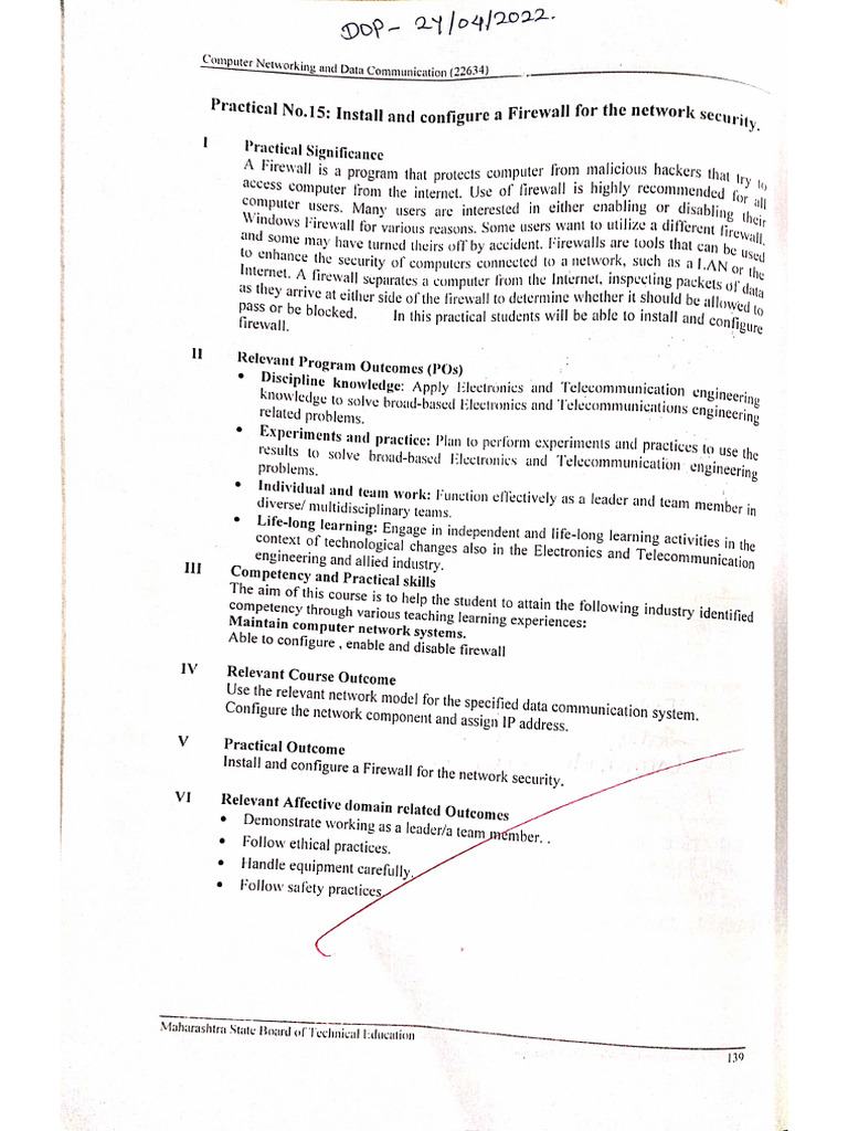 Experiment No 15 | PDF