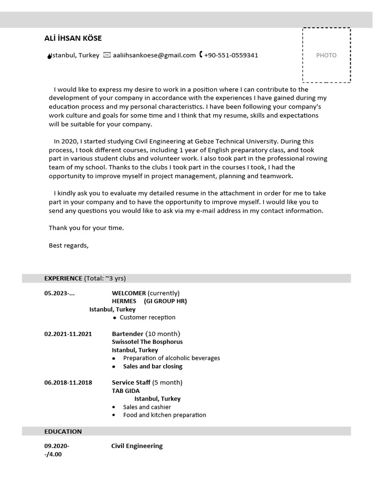 ingilizce-cv 2 | PDF