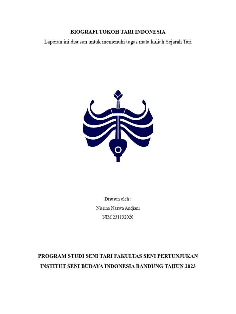 Biografi Tokoh Tari - Nisrina Nazwa A | PDF