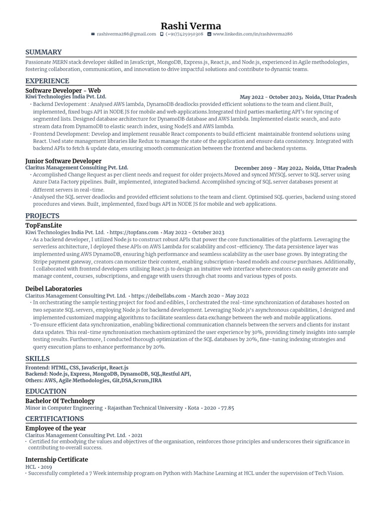 Rashi Verma MernStack 3.5+-1 | PDF