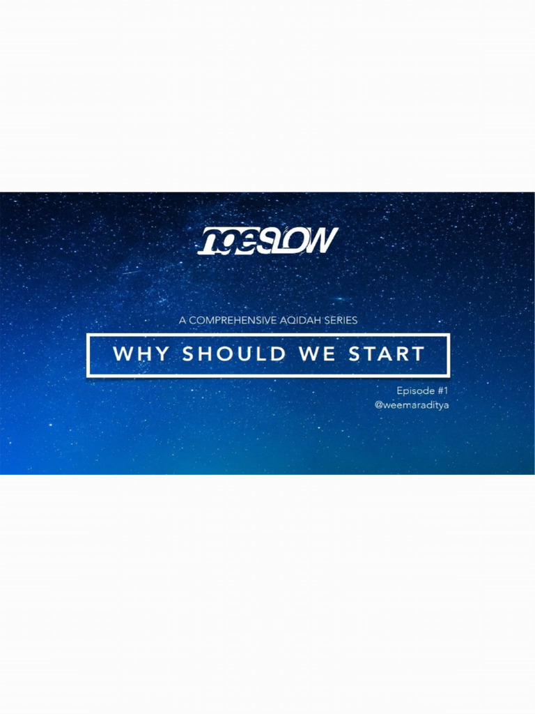 01 Why Should We Start - 240125 - 101214 | PDF