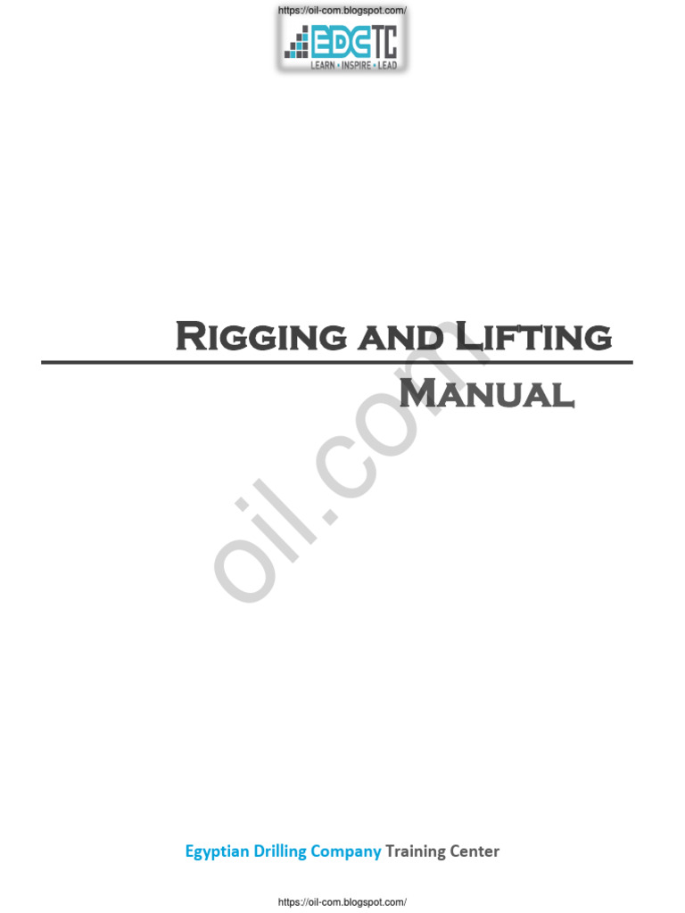 EDC Rigging تدريب شركة الحفر المصرية | PDF | Crane (Machine) | Rope