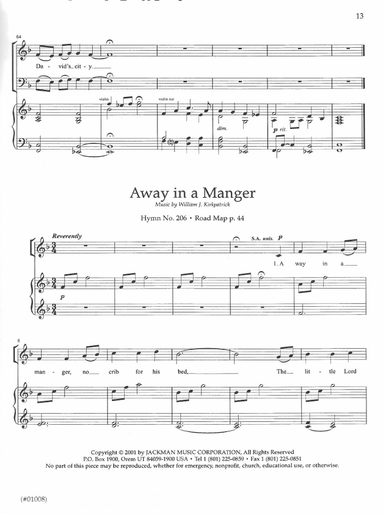 Away in A Manger | PDF