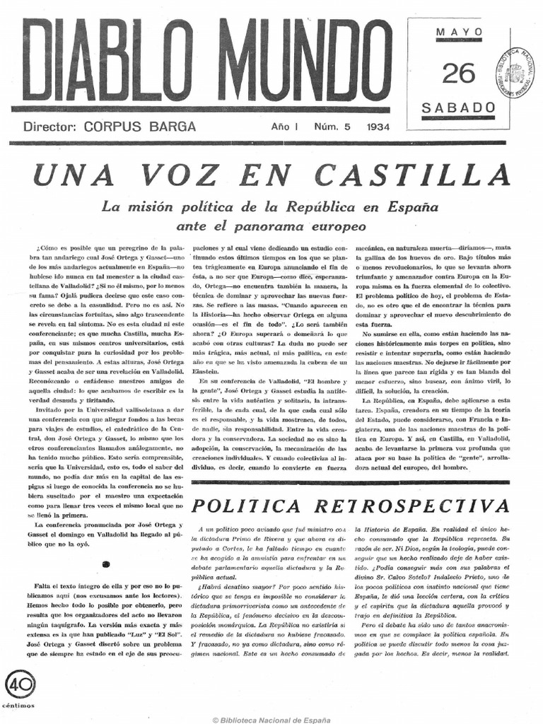 Diablo mundo. 26-5-1934, n.º 5 | PDF