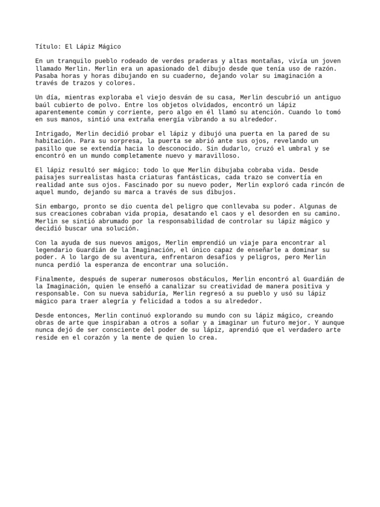 El lapiz magico | PDF El lapiz magico | PDF