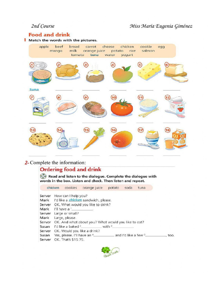 Food Exercise | PDF