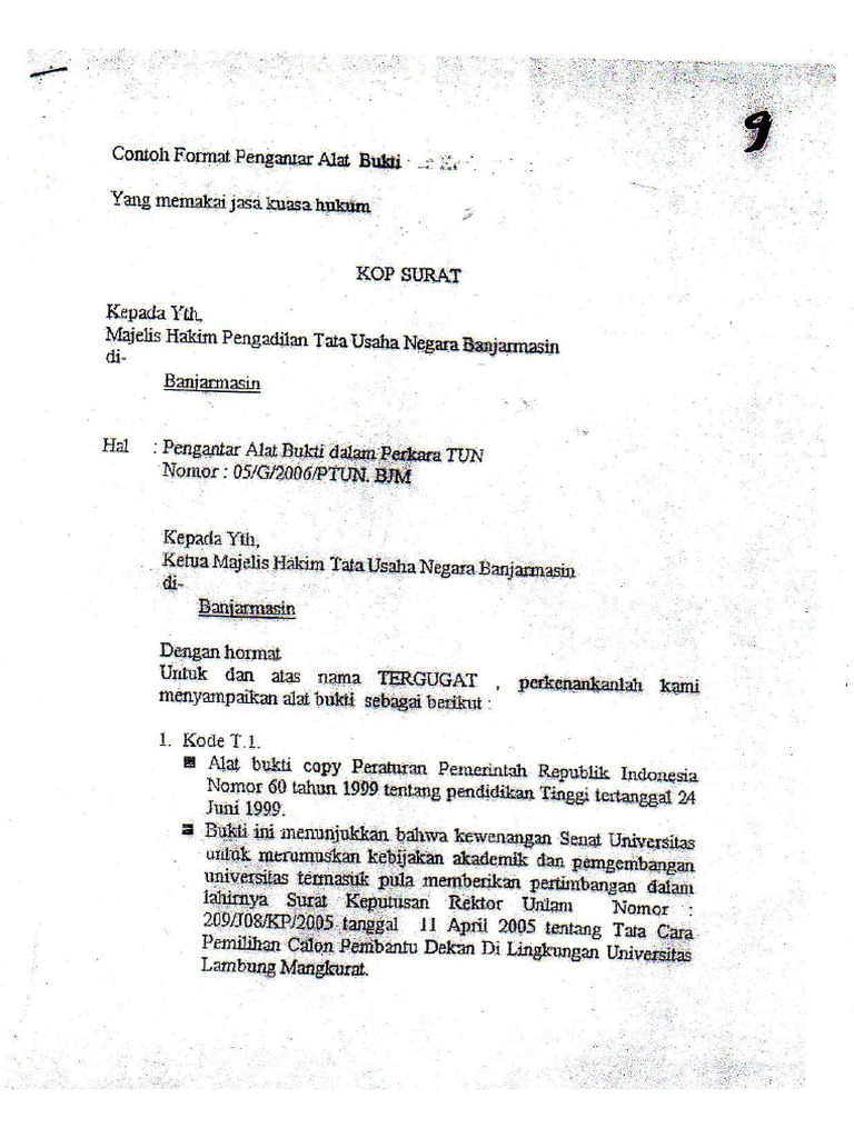 Pengantar Alat Bukti, Tanggapan Dan Kesimpulan | PDF