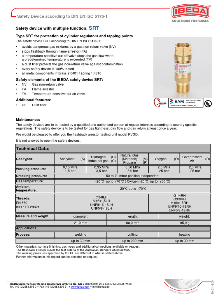 SRT Safety Device | PDF | Chemistry | Equipment