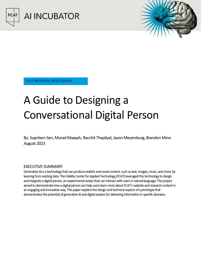 A Guide To Designing A Conversational Digital Human Avatar | Download ...